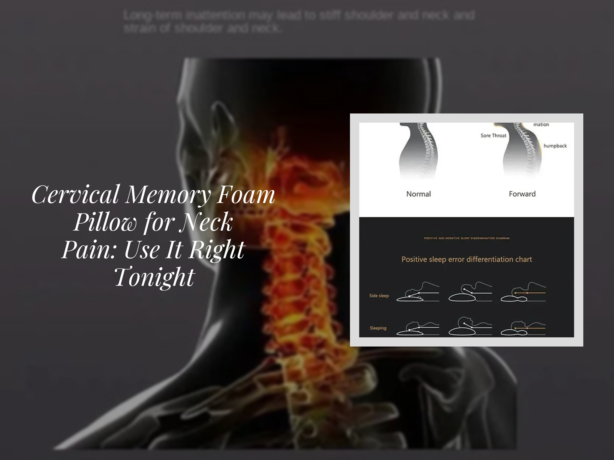 Cervical Memory Foam Pillow for Neck Pain: Use It Right Tonight ...