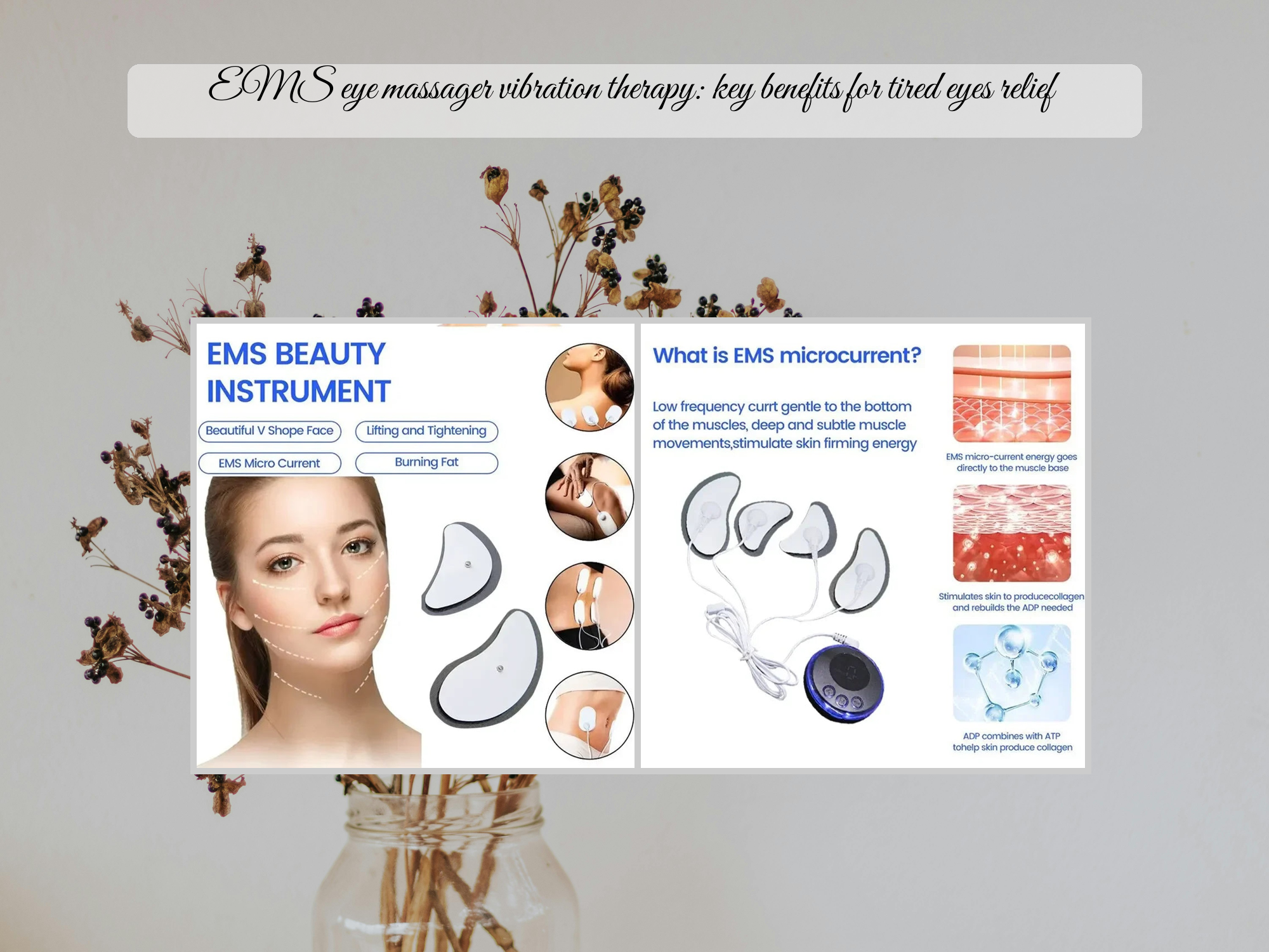 EMS eye massager vibration therapy: key benefits for tired eyes relief ...