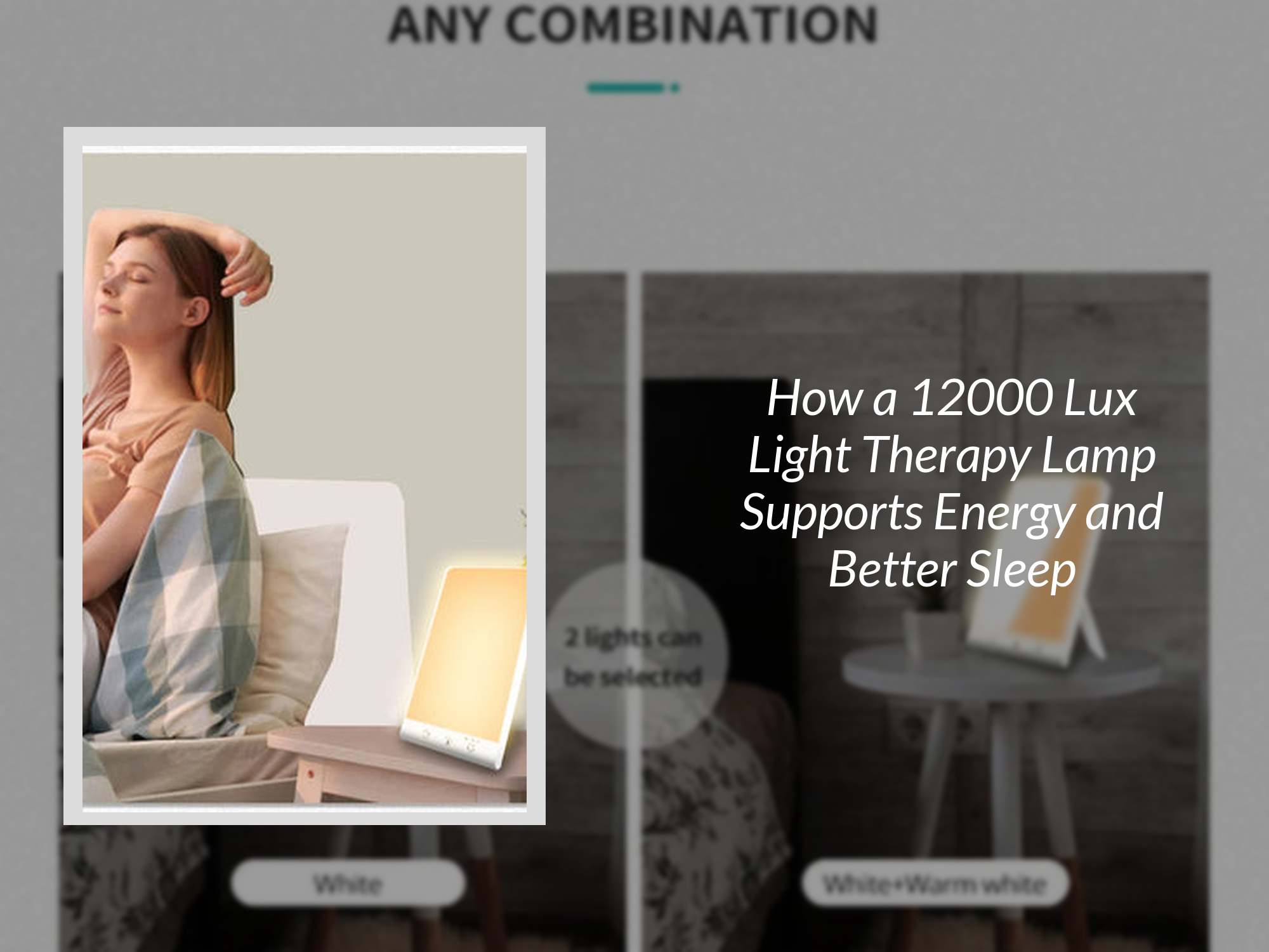 How a 12000 Lux Light Therapy Lamp Supports Energy and Better Sleep ...