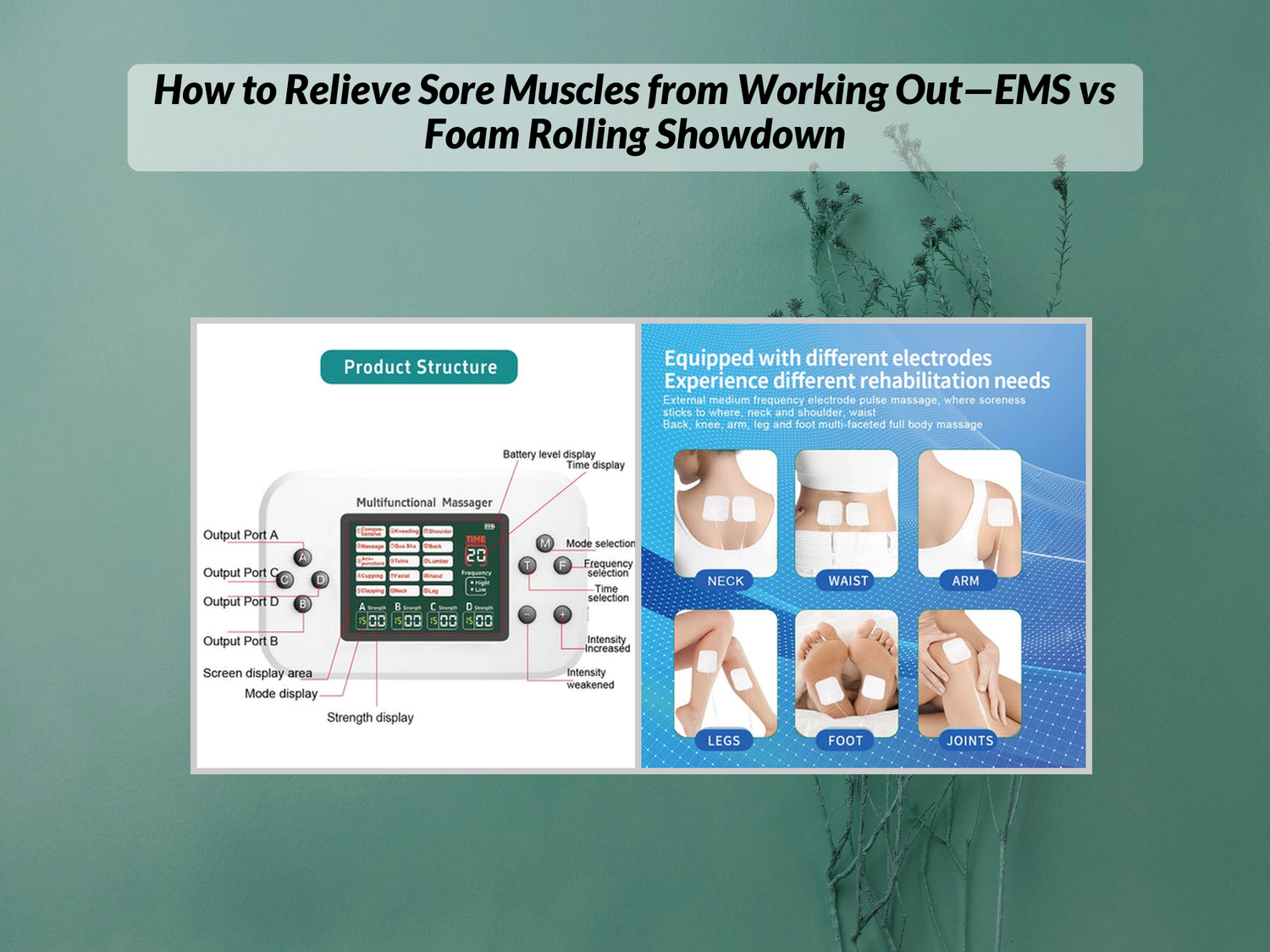 How to Relieve Sore Muscles from Working Out—EMS vs Foam Rolling Showd ...