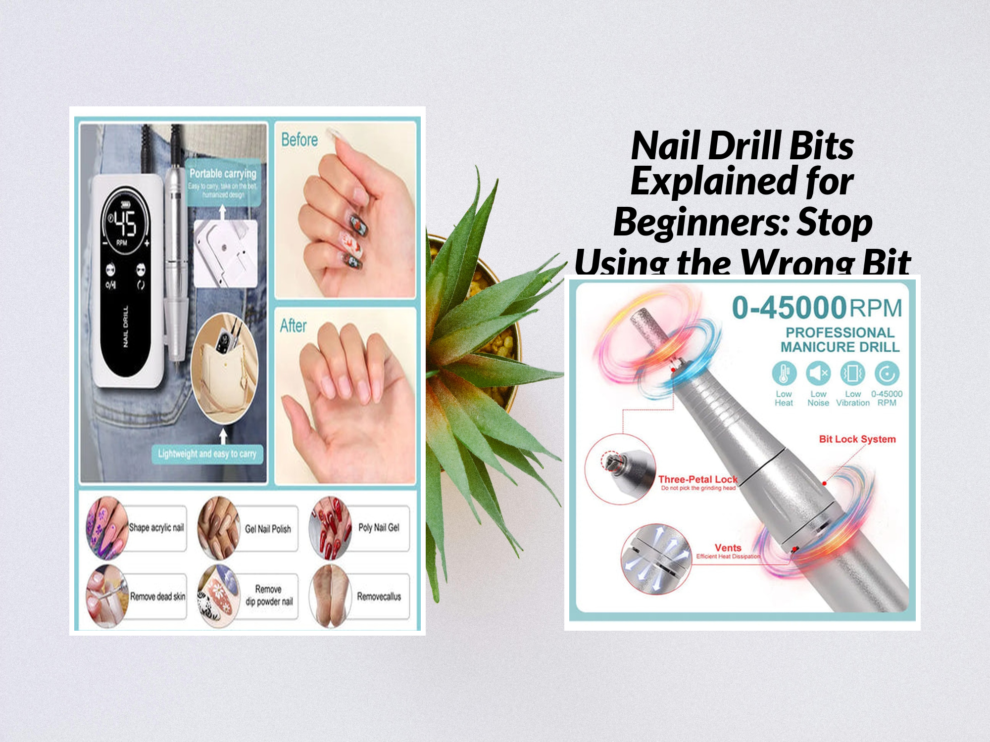 Nail Drill Bits Explained for Beginners: Stop Using the Wrong Bit – KentDO™ Healthy & Beauty